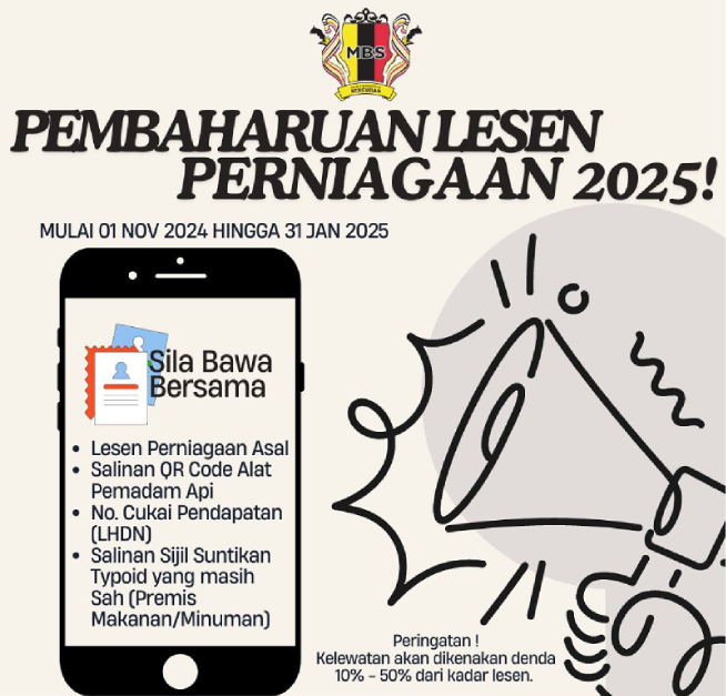 Notis Pembaharuan Lesen Perniagaan 2025 | Portal Rasmi Majlis Bandaraya ...